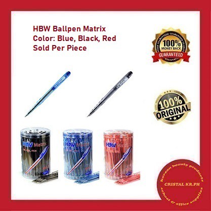 HBW Ballpen Matrix Oil Gel Pen Sold Per Piece | Shopee Philippines
