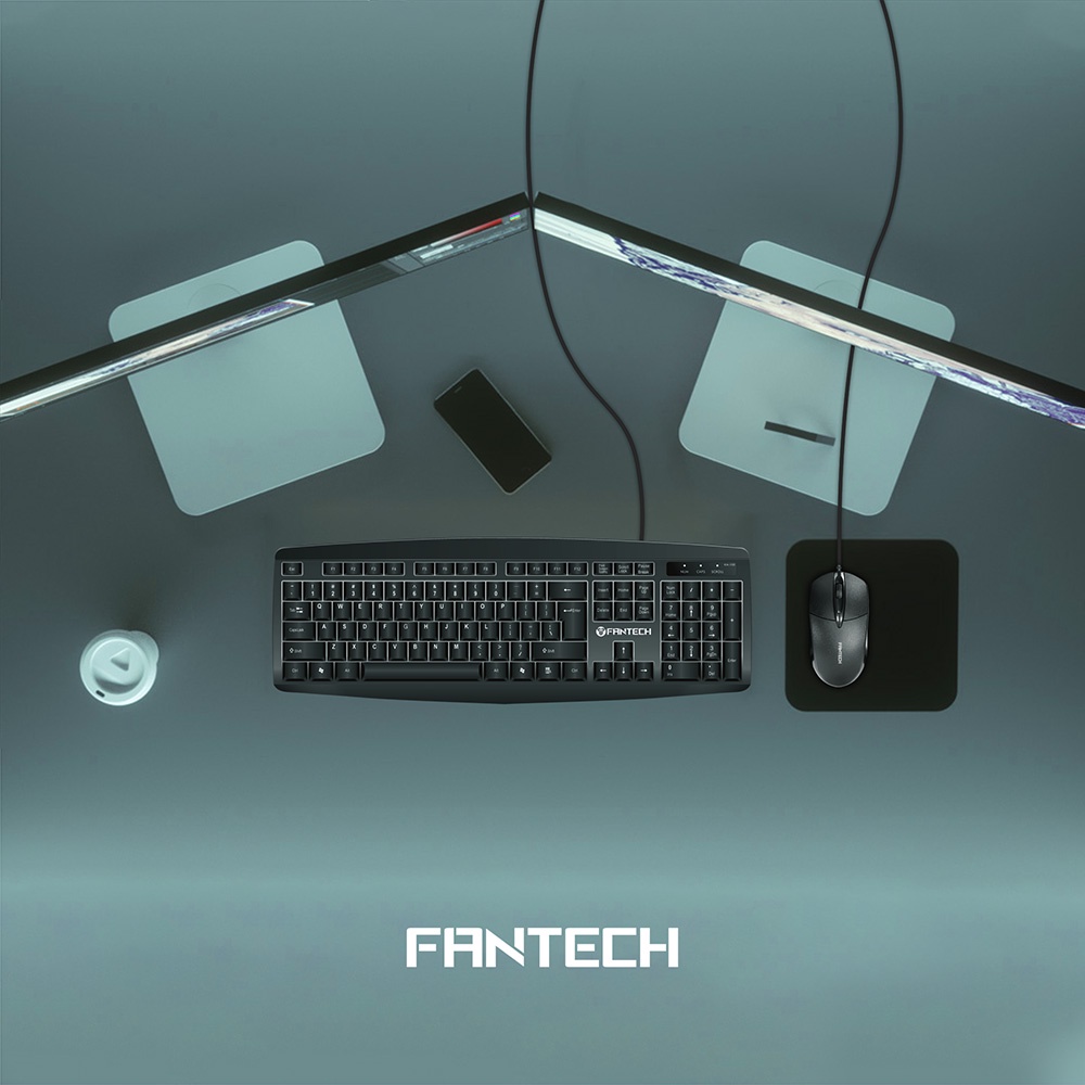Fantech KM-100 Membrane Keyboard Mouse Combo with 104 keys design and ...