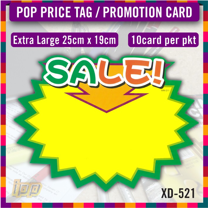 POP Price Tag Cards / Thumbs Up Pop Price Tags / Jualan Tag Label - XD ...