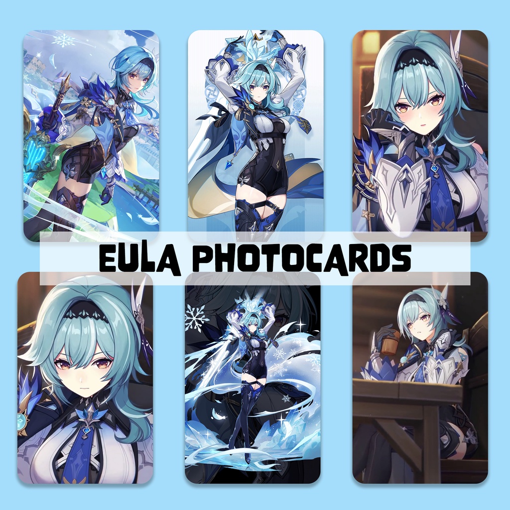 Genshin Impact Photocards - EULA Textured Photocards Front and Back ...