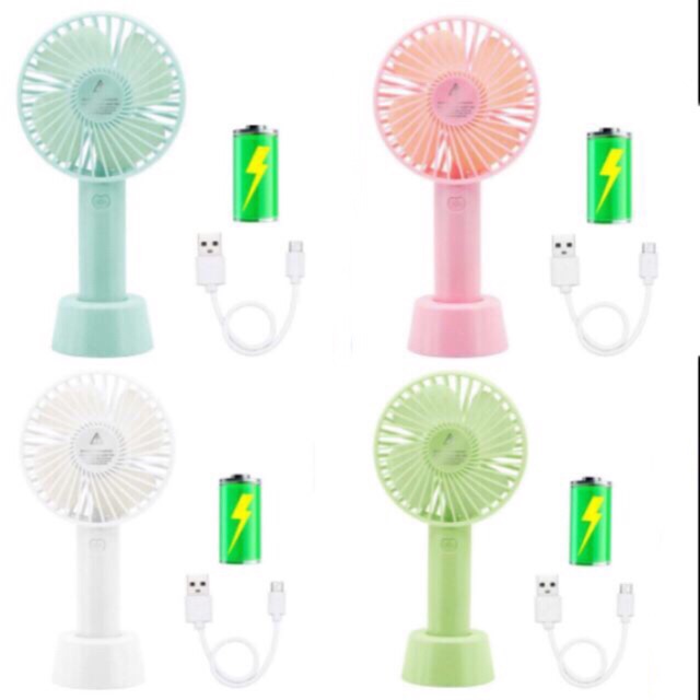 Portable Fan USB Mini Rechargeable Fan Hand held Fan With Stand Holder ...