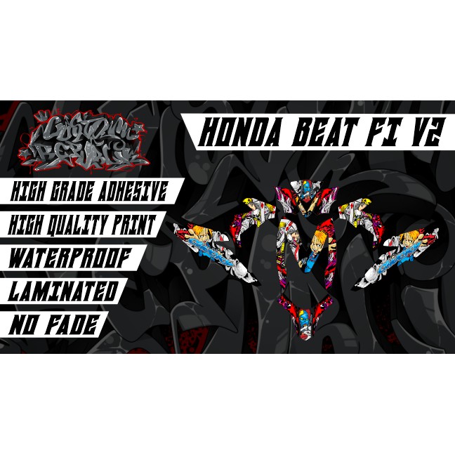 Honda Beat V2 FI Decals Set (Chucky) | Shopee Philippines