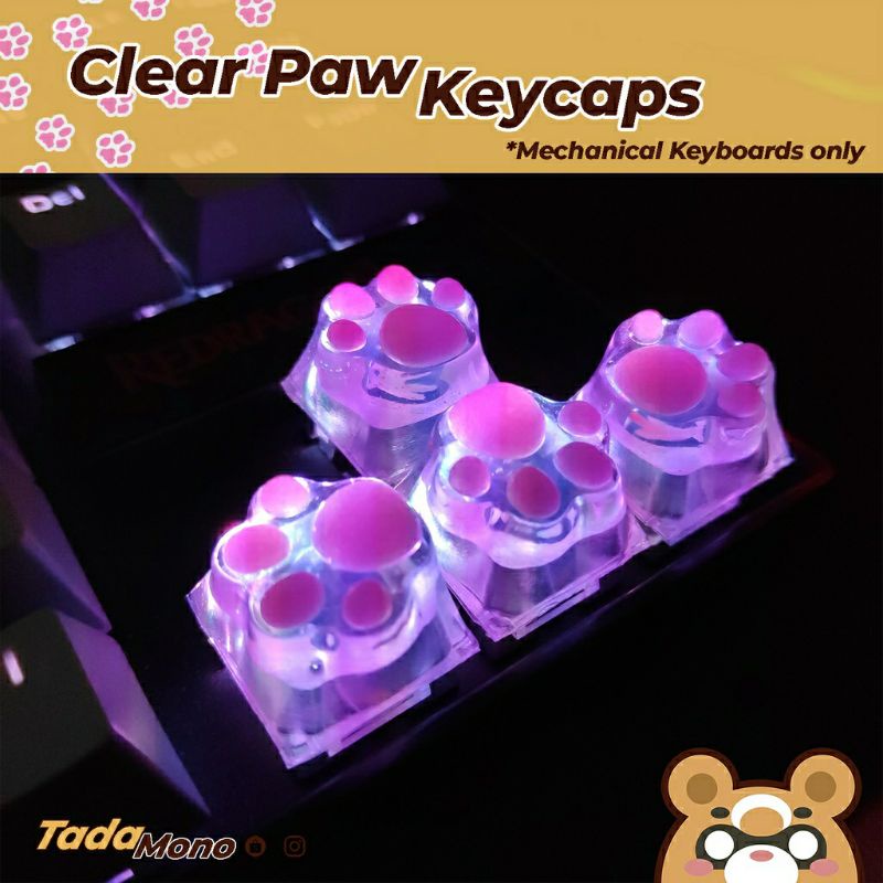 Transparent/ Clear Paw Keycaps Resin | Shopee Philippines