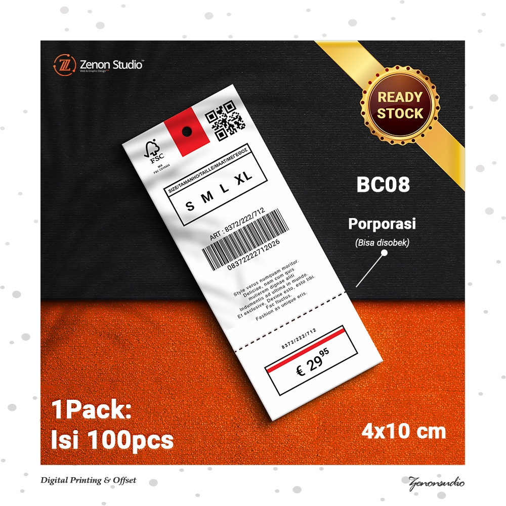 Hangtag Barcode Price Brand Import Korea Japan (Big Uk) | Shopee ...