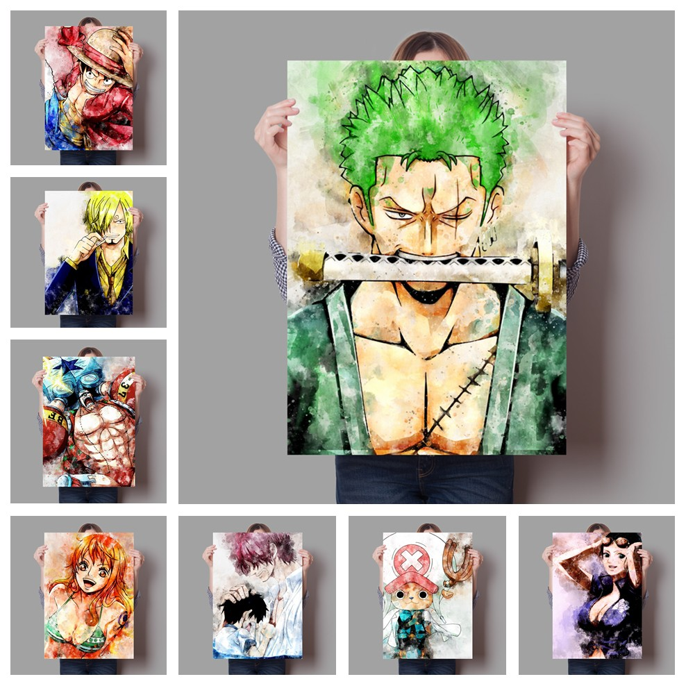 Classic Japanese Anime Luffy One Piece Picture Posters and Prints Wall ...
