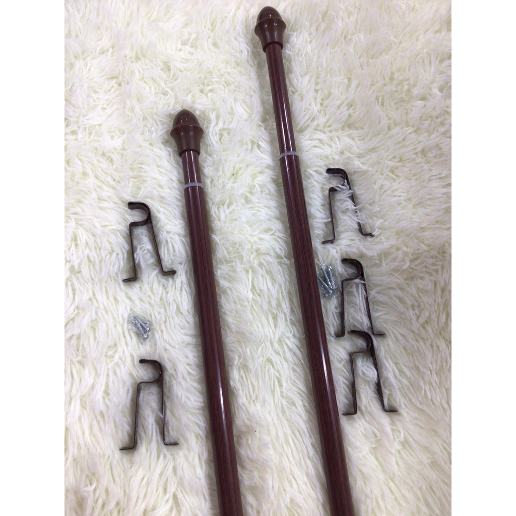 Extendable Curtain rod wooden design THICK | Shopee Philippines
