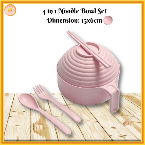 4in1 NOODLE BOWL SET/ PLASTIC NOODLE BOWLS/ BOWL SET | Shopee Philippines