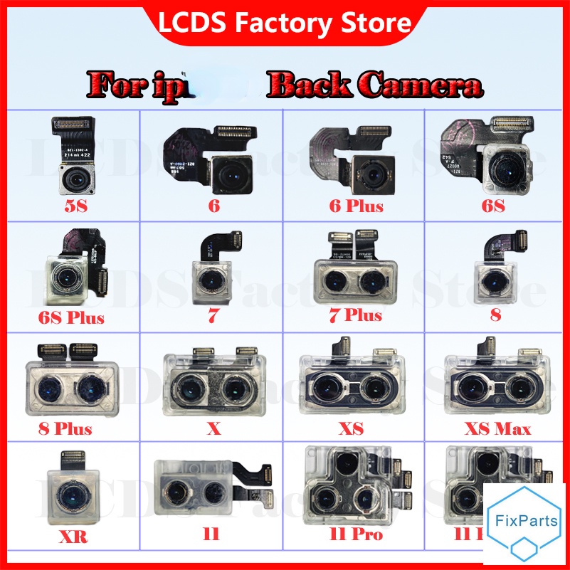 Rear Camera For iP hone 4S 6S 7 8 Plus Back Camera Rear Main Lens Flex ...