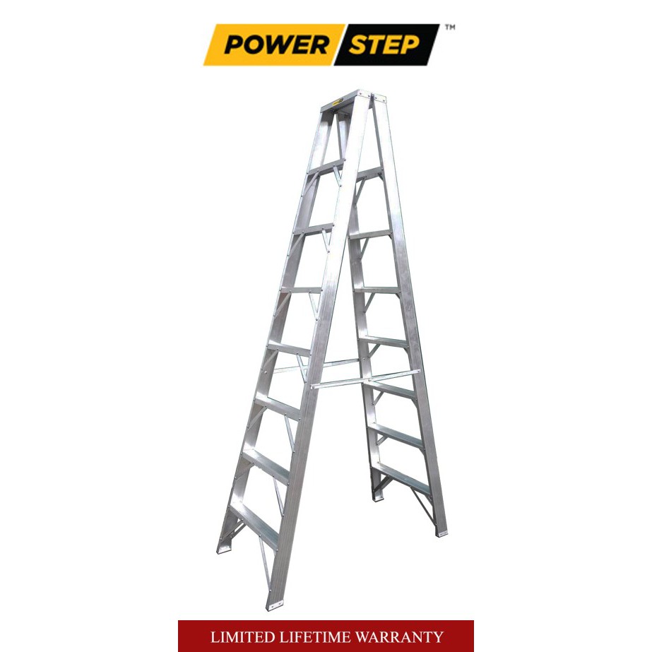 Power Step Aluminum Twin Step Ladder 8ft | Shopee Philippines