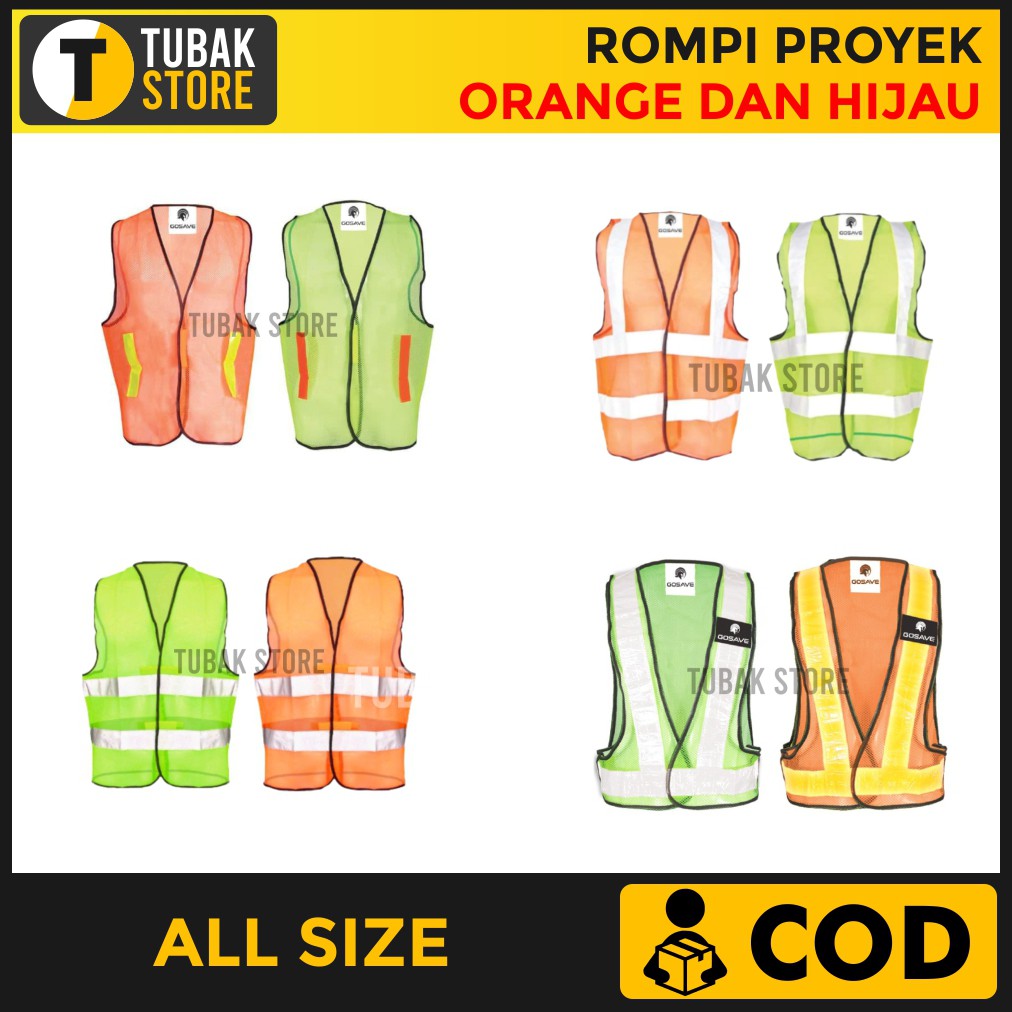 CAHAYA Project Safety Vest/4 Types Of Work Vest And Light Reflection ...