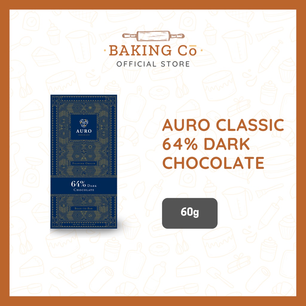 Auro Chocolate 64% Dark Chocolate Bar - 27g/60g | Shopee Philippines