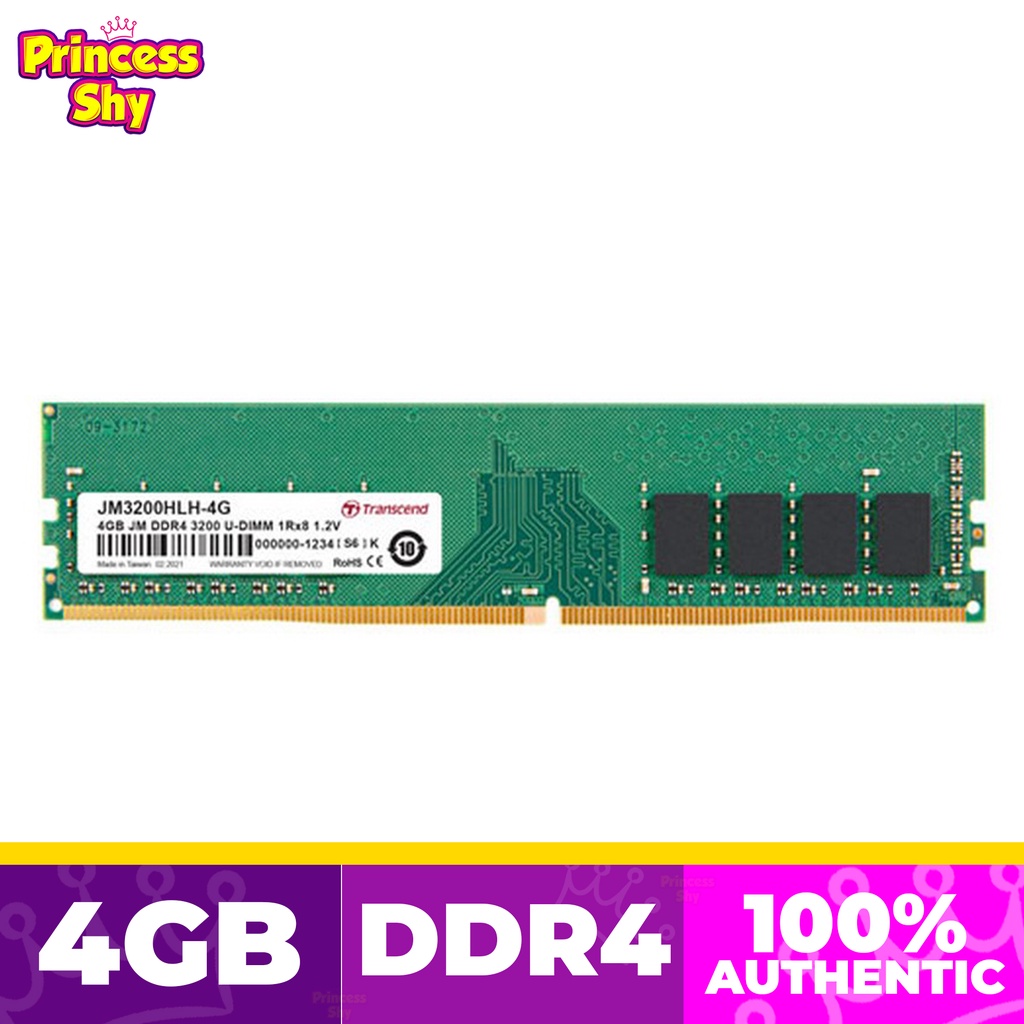 Transcend JetRam 4GB DDR4 3200 mhz Longdimm Desktop Memory Ram JM3200HLH-4G | Shopee Philippines