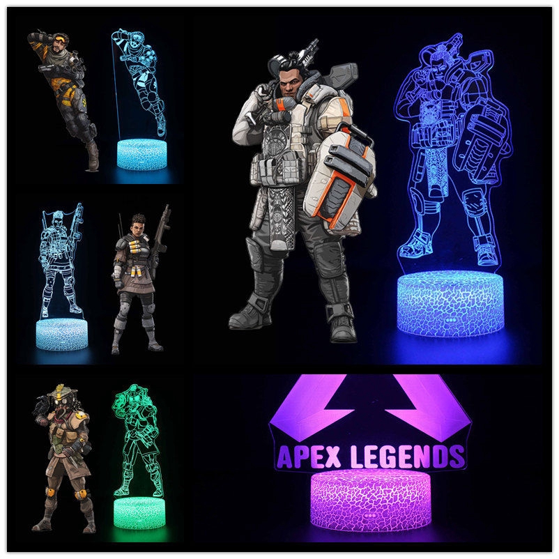 Apex Legends Pathfinder Action Figure Night Light 3D Illusion Bedside ...