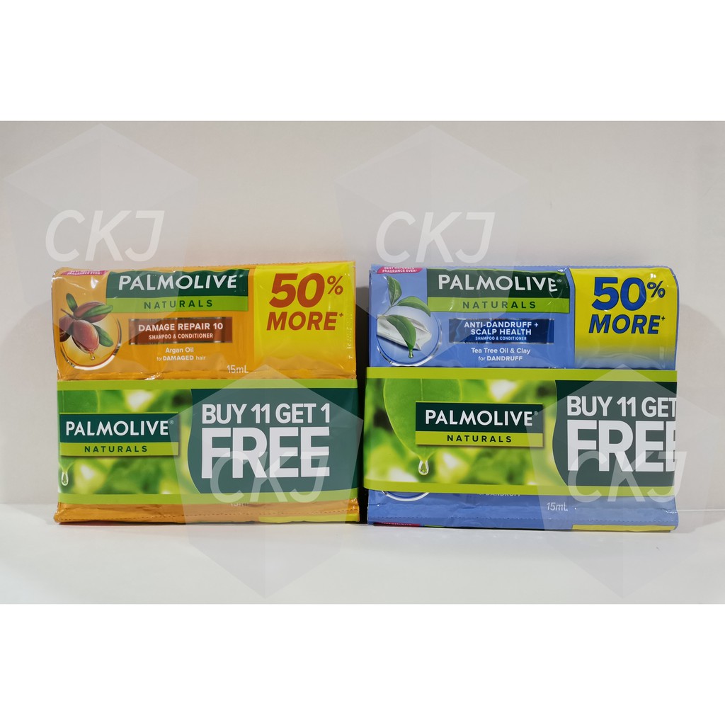 Palmolive Naturals Shampoo 11+1 Sachet (2 PACKS) | Shopee Philippines