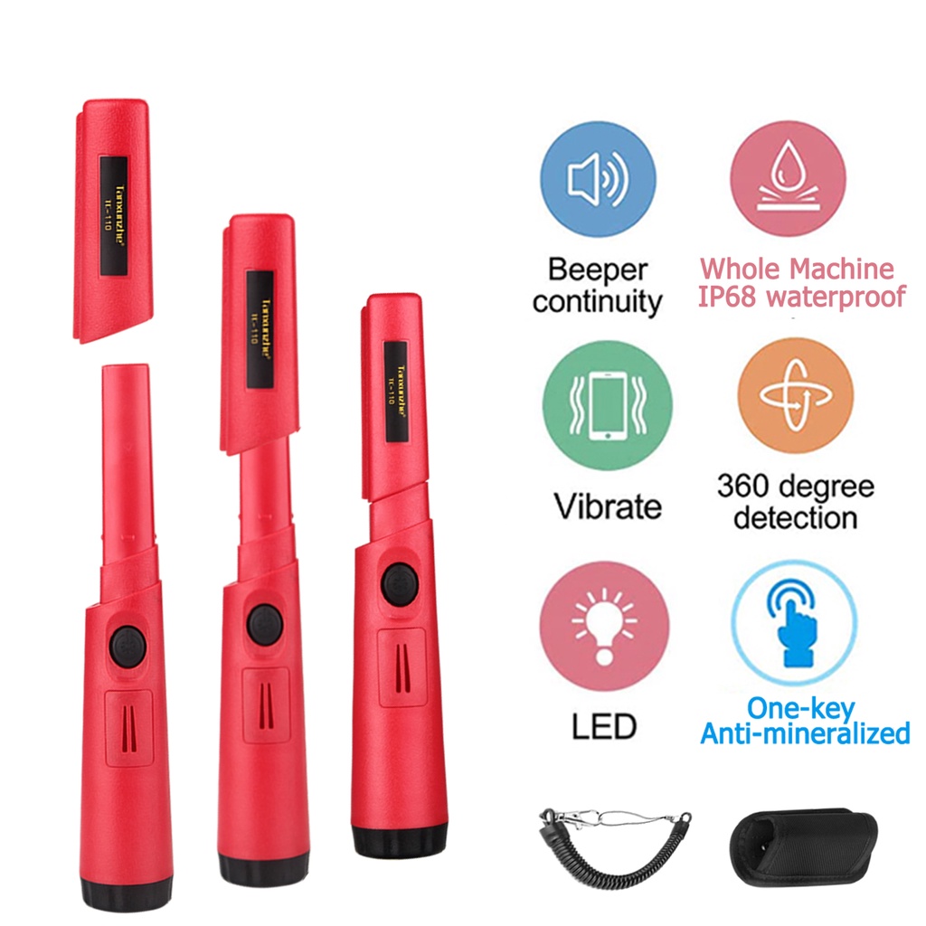 TC-110 Handheld Metal Detector Portable 360 Positioning Rod Detector ...