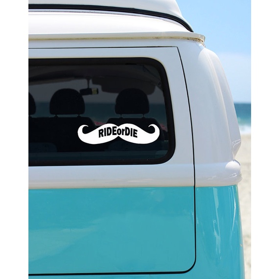 Ride or Die Mustache Vinyl Decal Sticker Car Sticker Window Decal Car ...