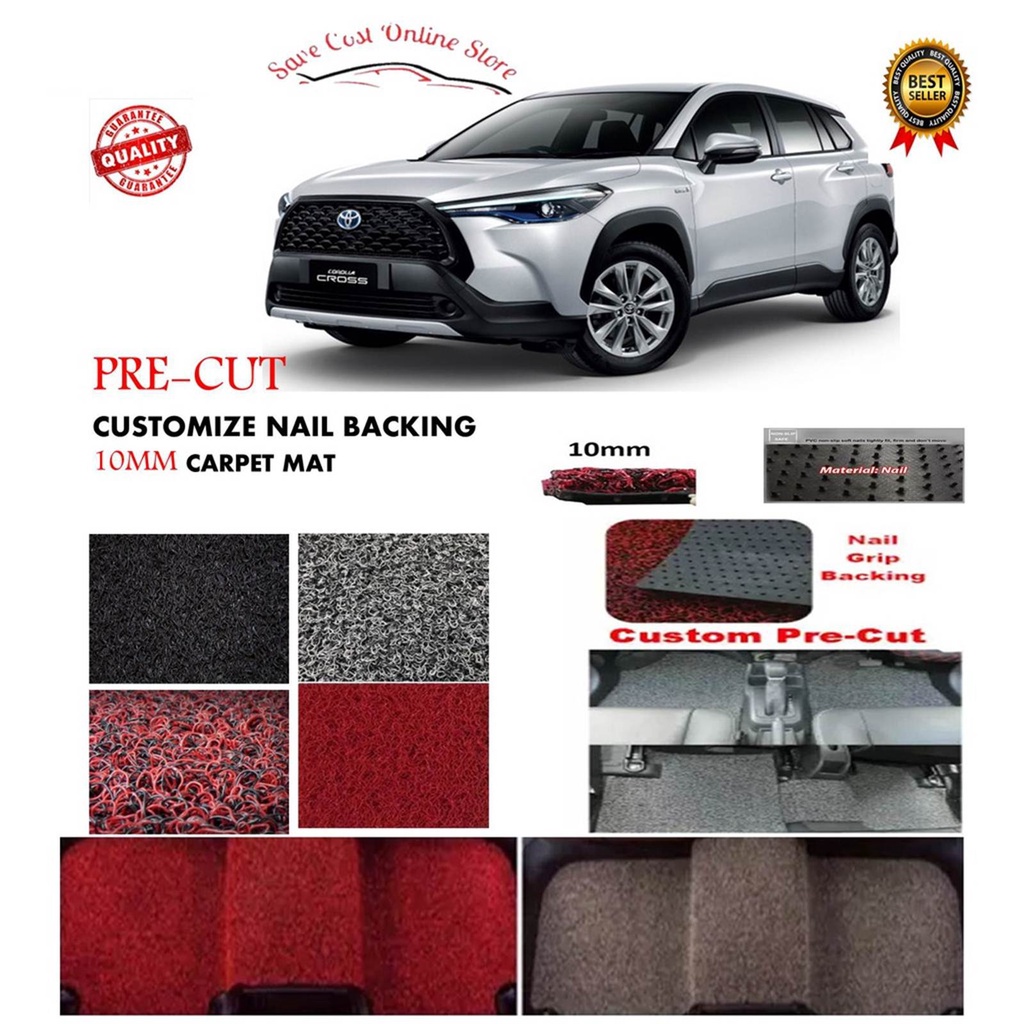 Toyota Corolla Cross 2021 - 2024 Customized Car Coil Floor Mat Carpet ...