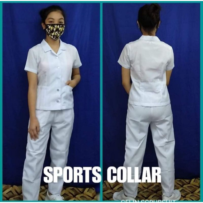 Nursing Uniform Sports Collar with chest pocket | Shopee Philippines