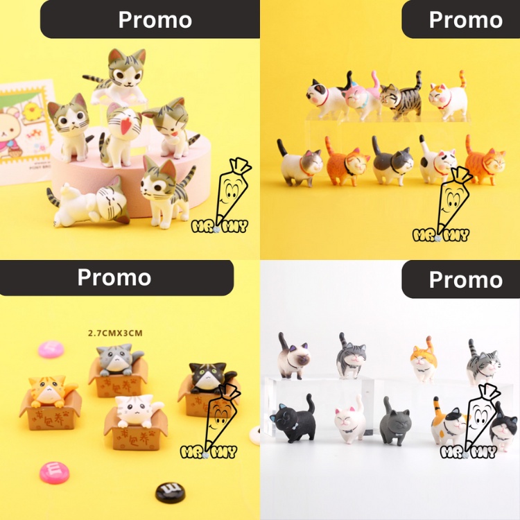 MR MIY Cute Cat Kucing kitty Cake Topper Cake Decoration HIASAN KEK 喵喵 ...