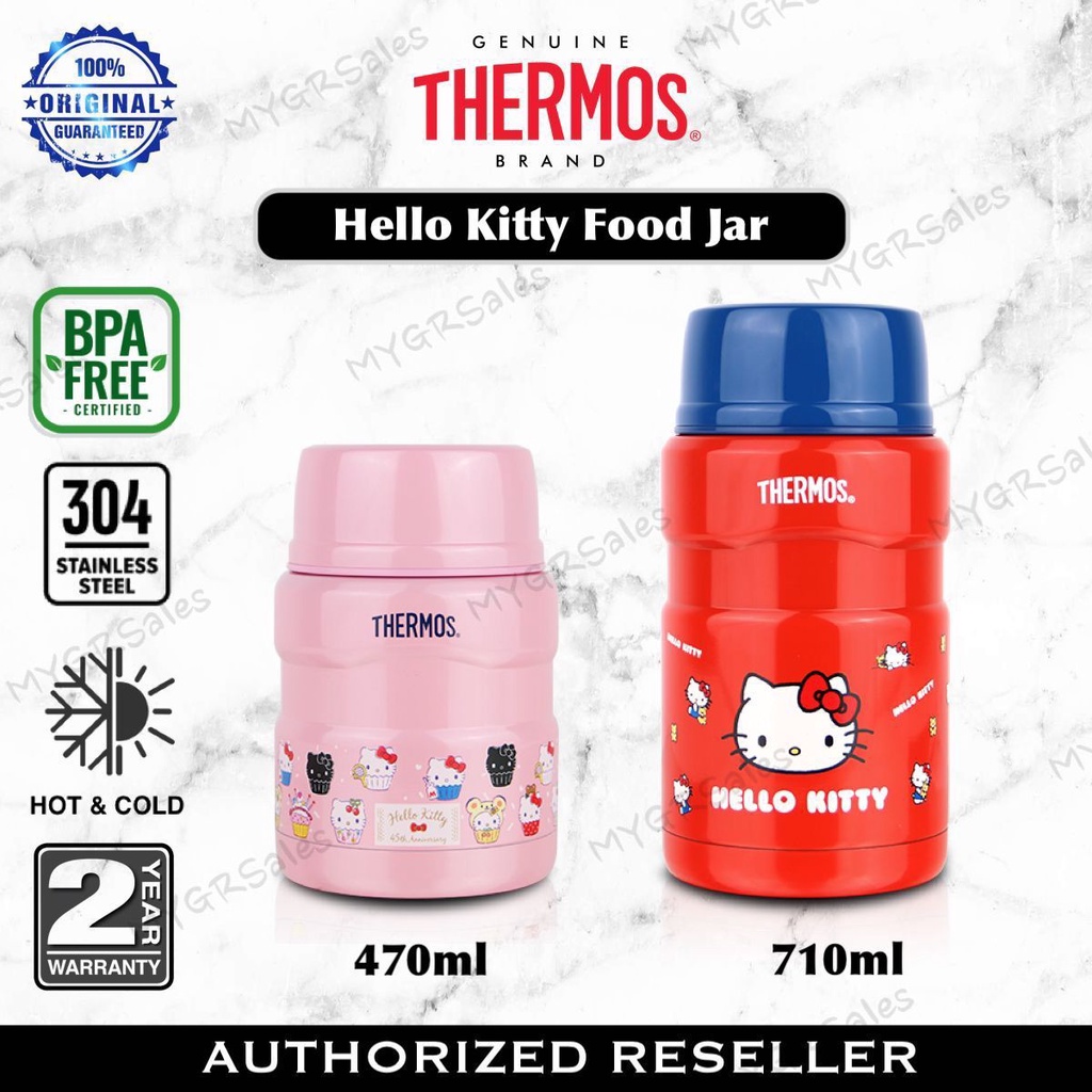 Thermos Hello Kitty Stainless Steel King Food Jar with Spoon ( 470ml / 710ml ) | Shopee Philippines