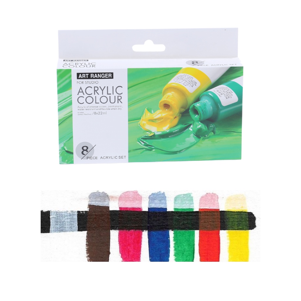 Art Rangers Acrylic Paint Set Of 8 Colors 22Ml (8 Tubes - Acrylic Set ...