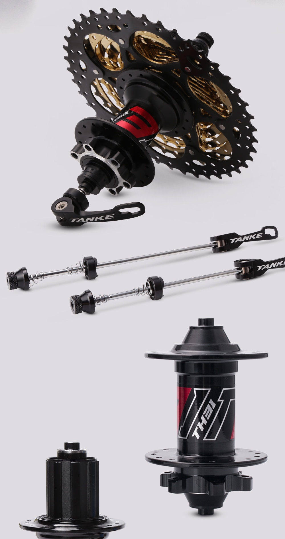 TANKE Bike 32 36 Holes Hub 6 Pawls Mtb Sealed Bearing Freehub Front And ...
