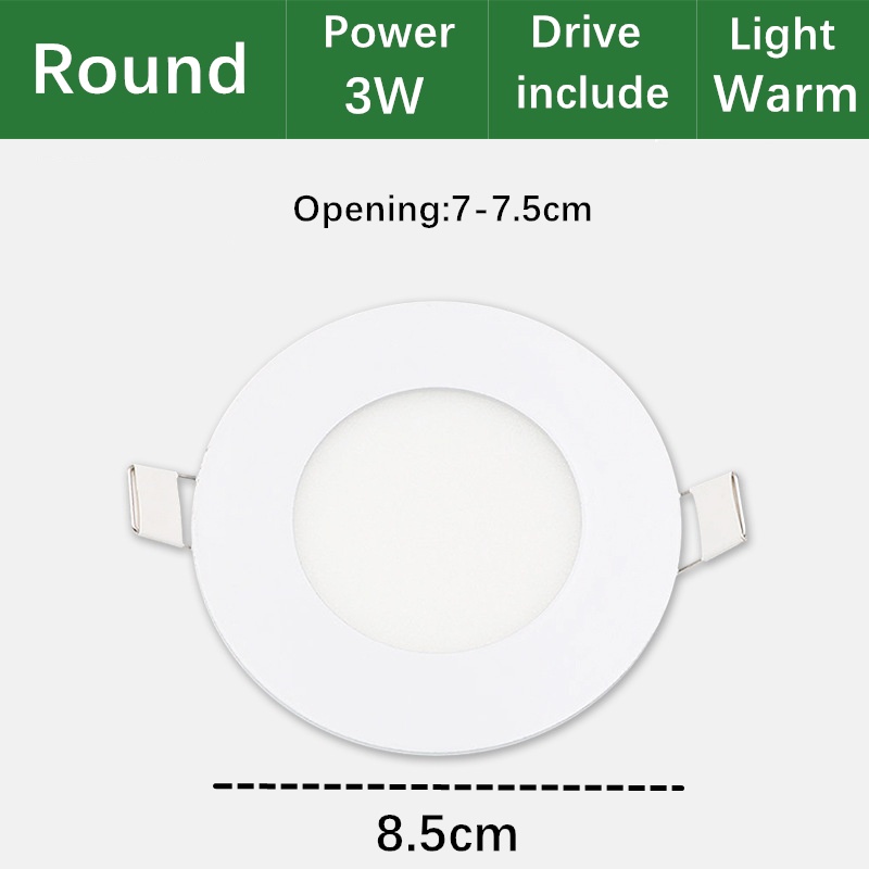 LED pin Light ceiling light Recessed Downlight Square Round Panel light ...