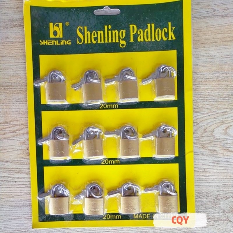 Shenling padlock (20mm,25mm,30mm,40mm,50mm)12pcs/pad COD | Shopee ...