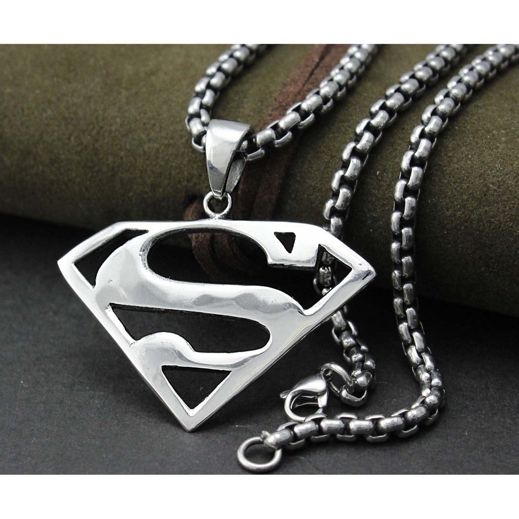 3mm Box- Rolo Chain Silver/Gold/Black Tone Stainless Steel superman ...