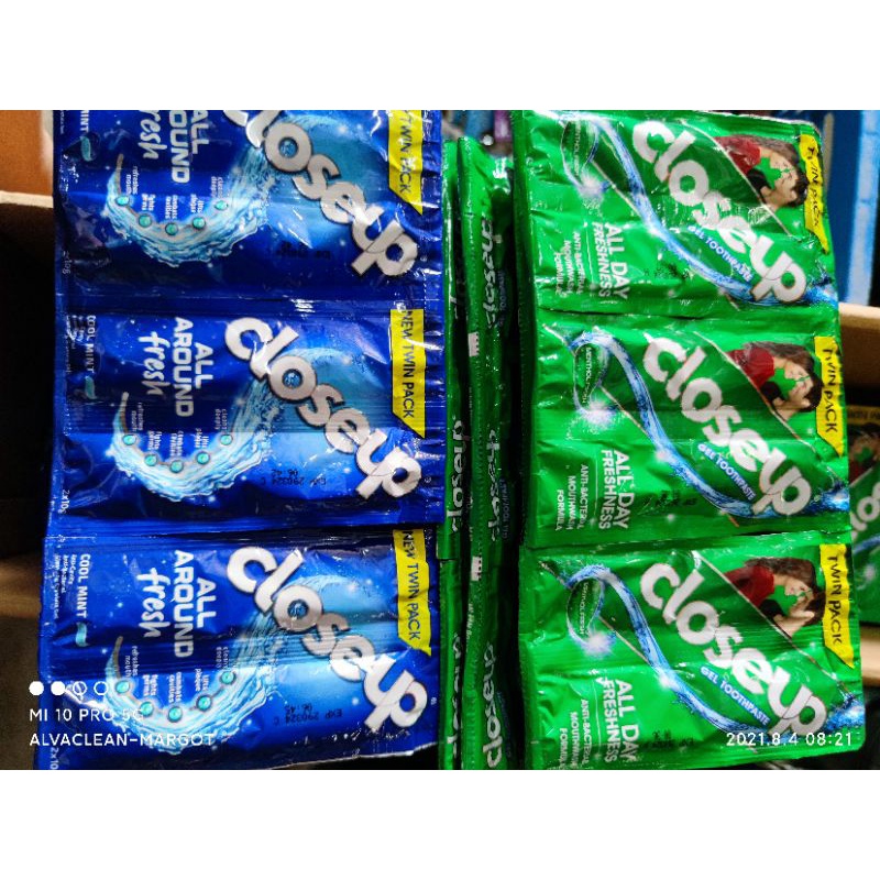 Close Up twin sachet toothpaste 2x10gx12 sold per dozen | Shopee ...