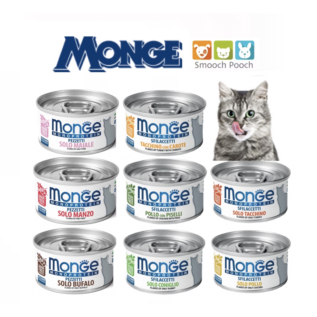 Monge Cat MonoProtein Wet Flakes Cat Food 80 grams (set of 1) | Shopee ...