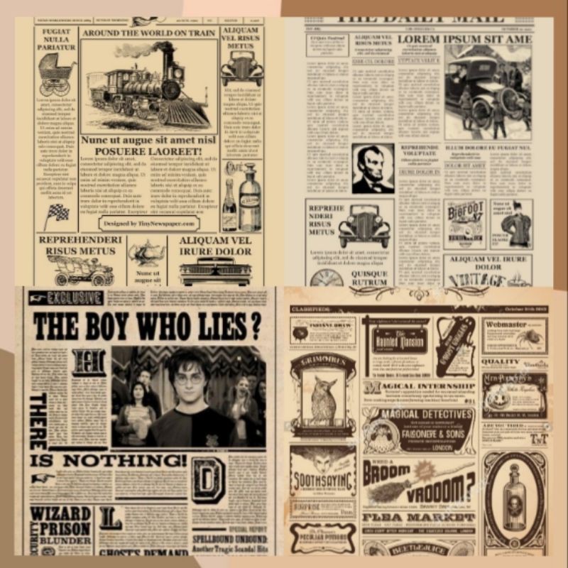 Vintage Newspaper Theme(Journal Sticker) | Shopee Philippines