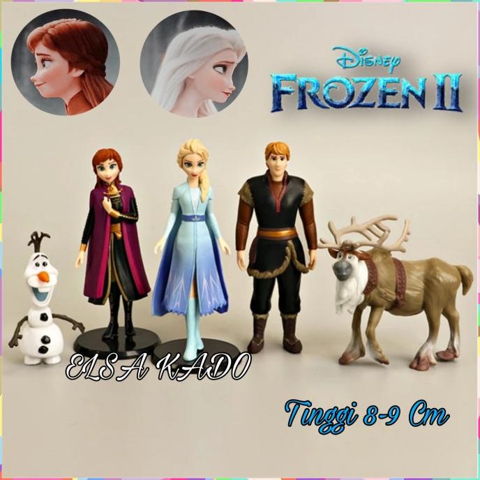 Action FIGURE FROZEN 2 SET CONTAINS 5 PRINCESS CAKE TOPPER CAKE ...