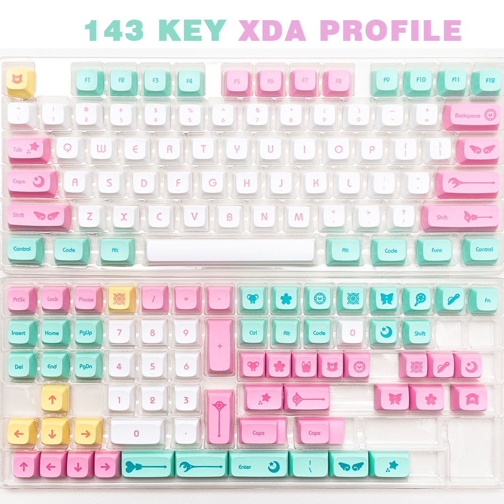 PBT Mechanical Keyboard Keycaps XDA/MDA/Cherry Profile For Gateron ...