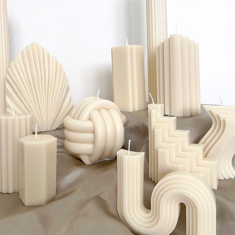 Palm leaf Candle Mold for candle stripe design, cylindrical silicone ...