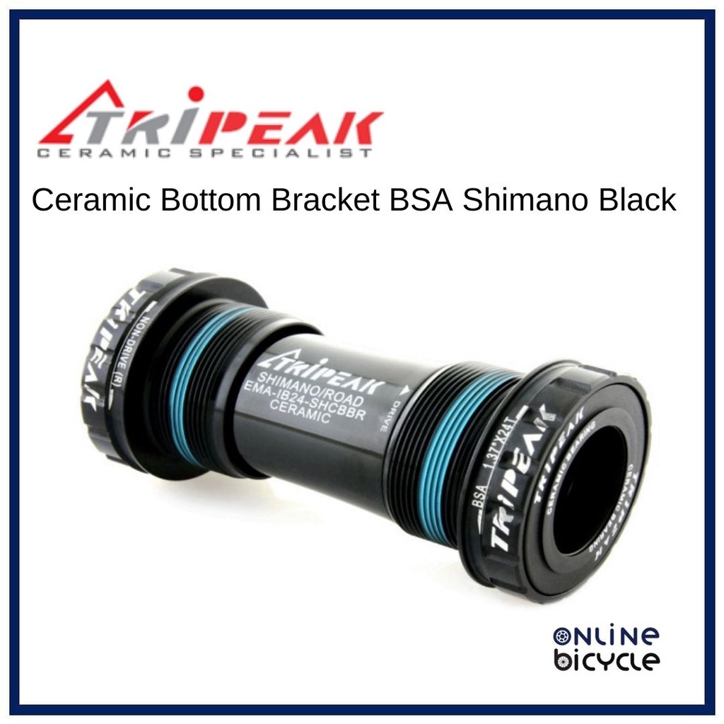 Tripeak Ceramic Bottom Bracket BSA Shimano / DUB & 3D+30mm (Black/Red ...