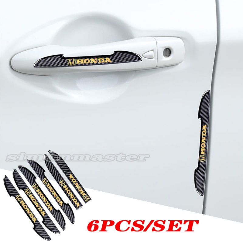 6pcs/set Carbon Fiber Car Rearview Mirror Anti-scratch Emblem Sticker ...