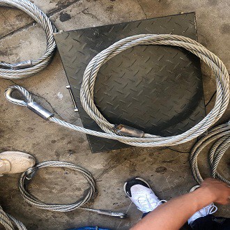 Heavy Duty Tow Ropes Wire Cable High Strength 18MM 4 METERS Wire Rope ...