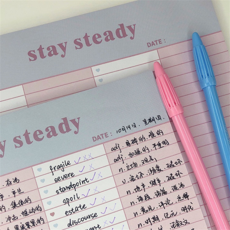 Ohaya B5 Vocabulary Notebook Stay Steady Word List Notepad | Shopee ...