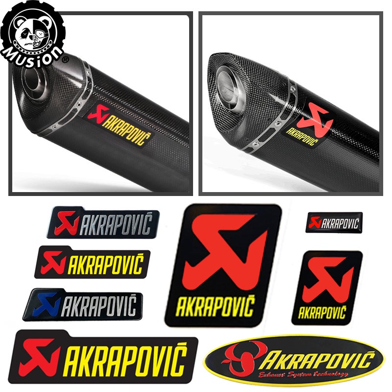 Akrapovic Exhaust Sticker Heat Resistant 3D Aluminium Material Decal ...