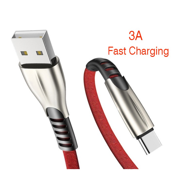 For 3A Aluminum alloy flat data cable Micro USB Cable Fast Charging ...