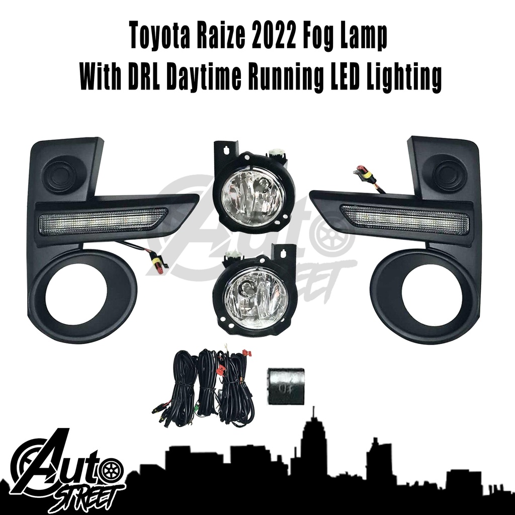 Toyota Raize 2022 Fog Light/Fog Lamp With DRL Daytime Running LED Lighting | Shopee Philippines
