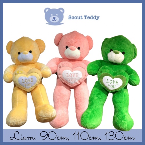 Human Size Teddy Bear with Heart: Liam/Blake- 130cm, 110cm, 90cm; Cute ...