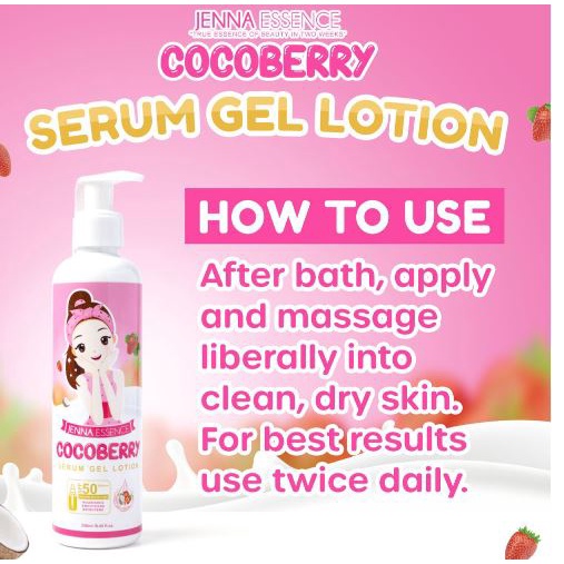 Jenna Essence Cocoberry Serum Gel Lotion SPF50 PA UVA UVB 250ml ...