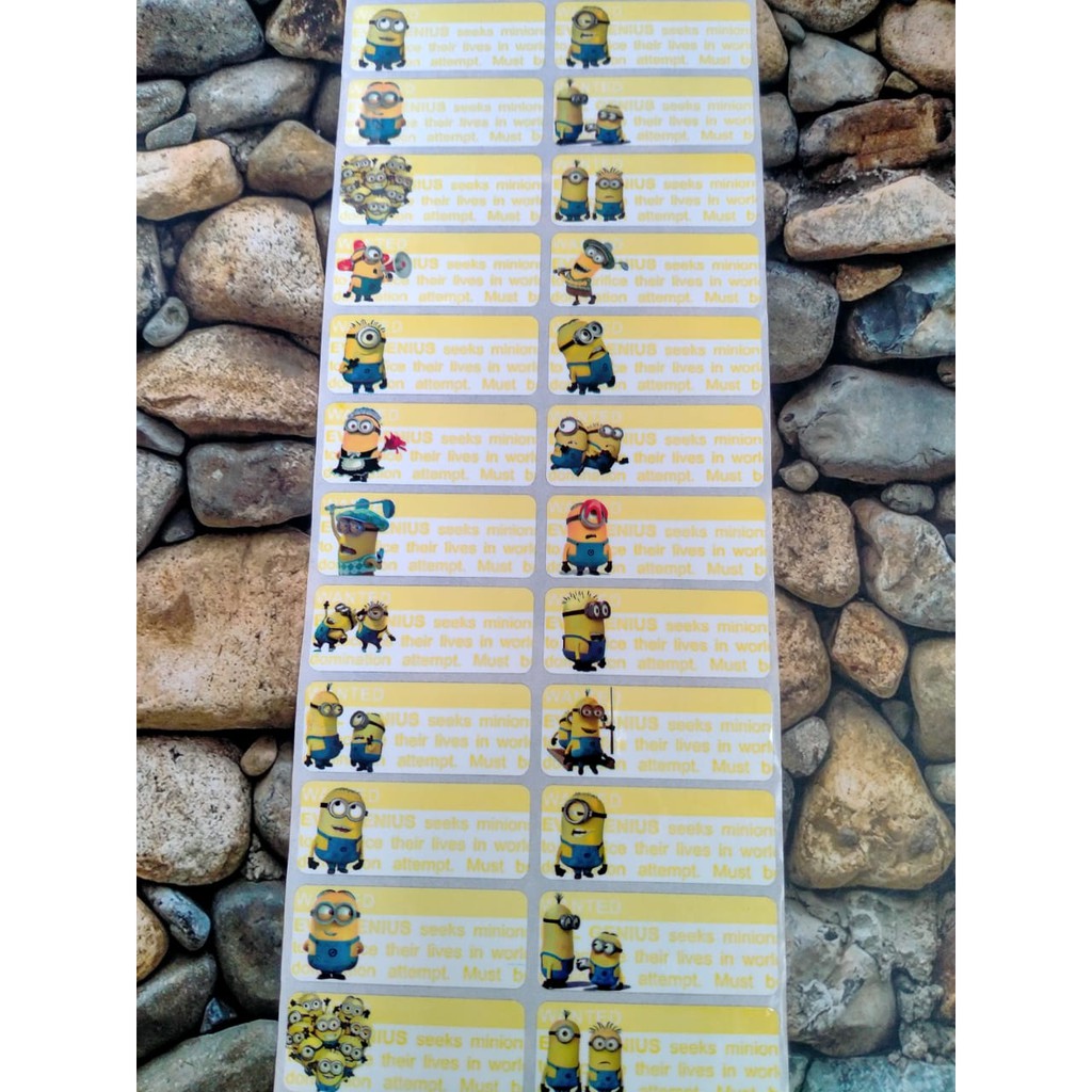 Minion waterproof name label sticker | Shopee Philippines