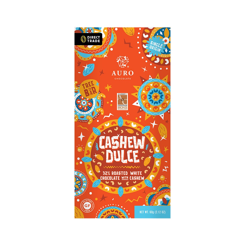 Auro Chocolate Cashew Dulce with 32% Roasted White Chocolate 60G ...