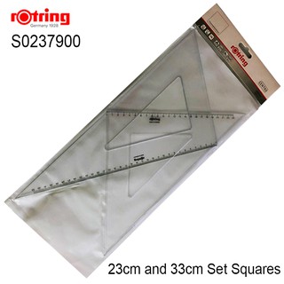 Rotring transparent Set Square Triangular Ruler drawing tools 2pcs/Set ...