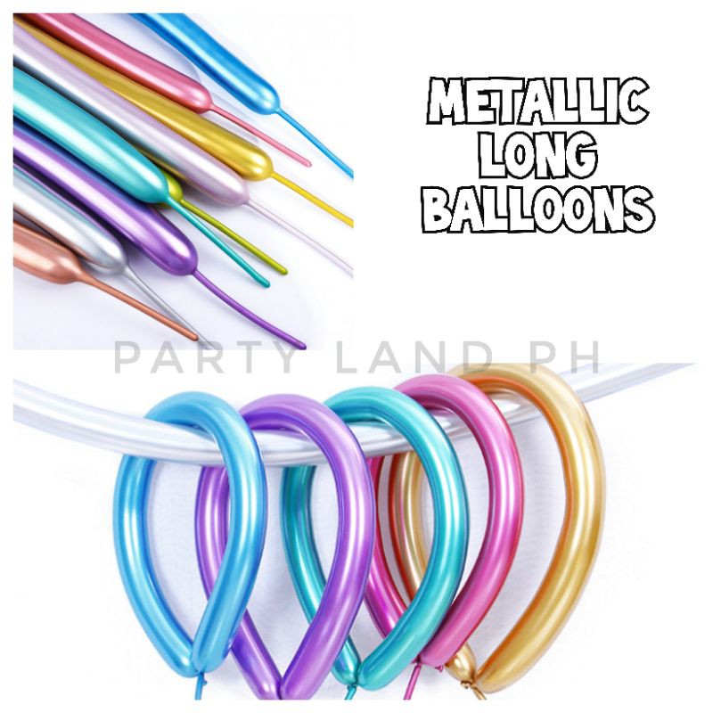 10pcs Metallic Long Loop Twisting Balloon Birthday Party Magic ...