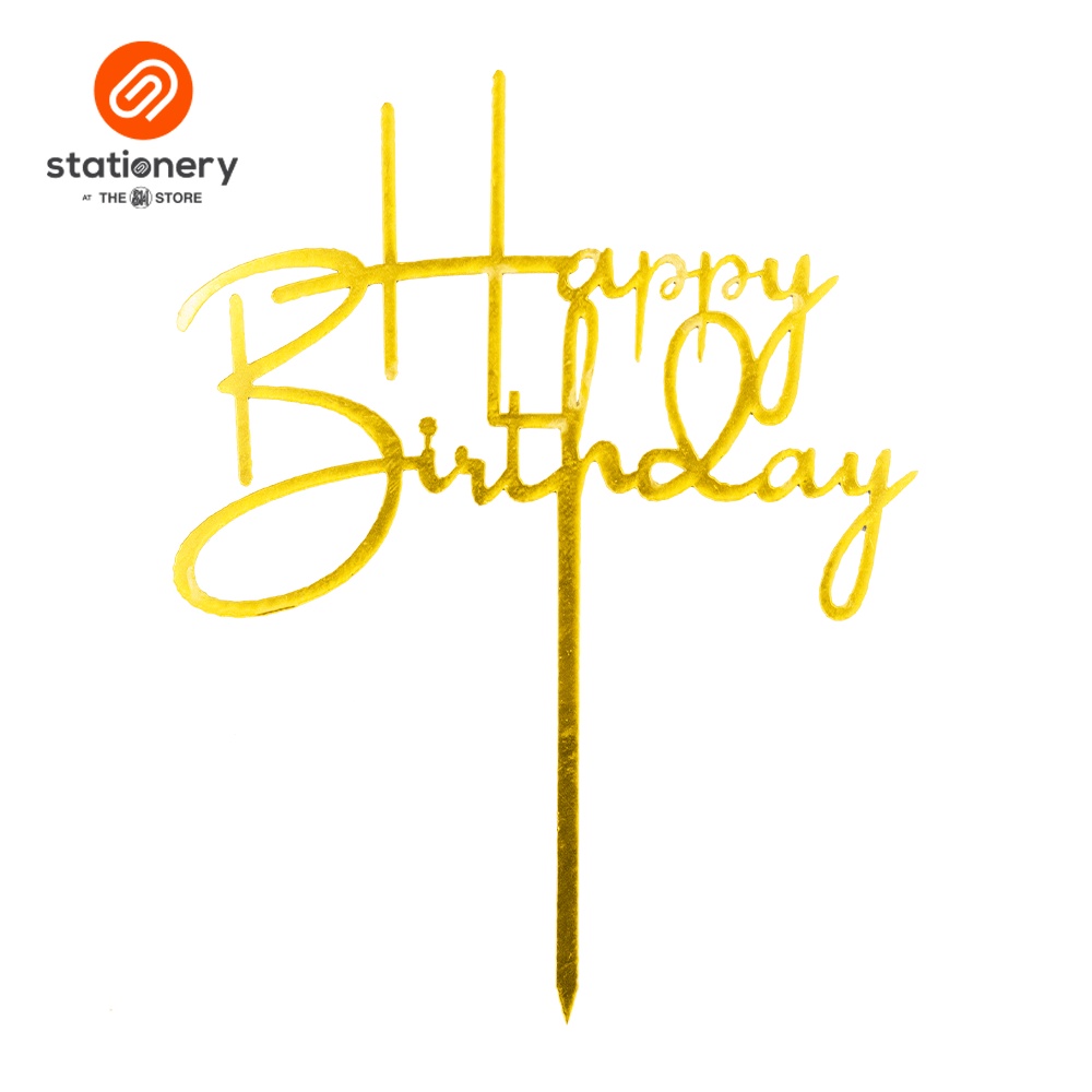 Happy Birthday Cursive Cake Topper | Shopee Philippines