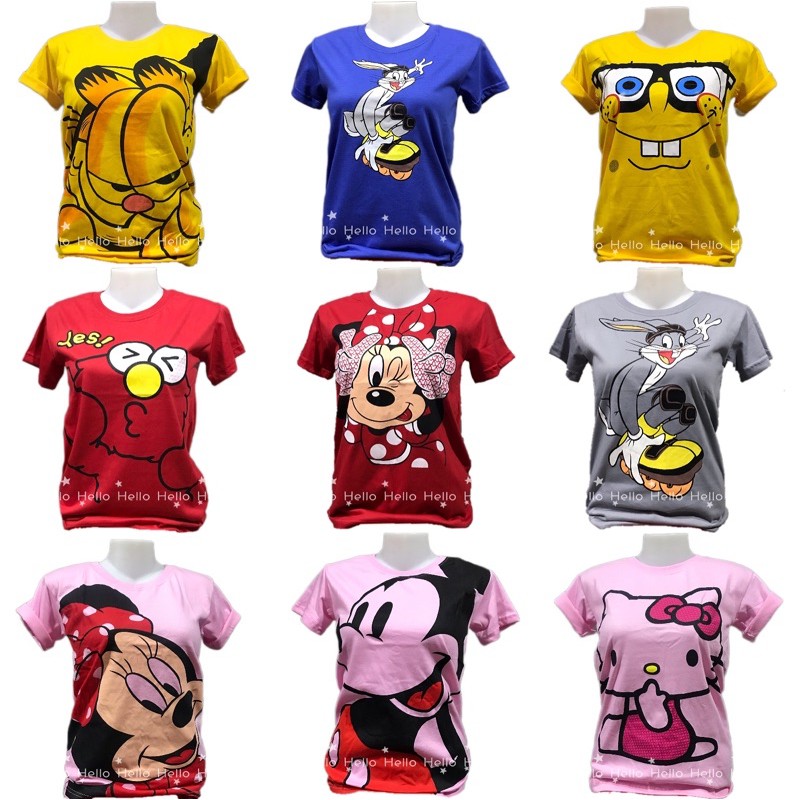 New Cartoon Character T-shirt(unisex) | Shopee Philippines